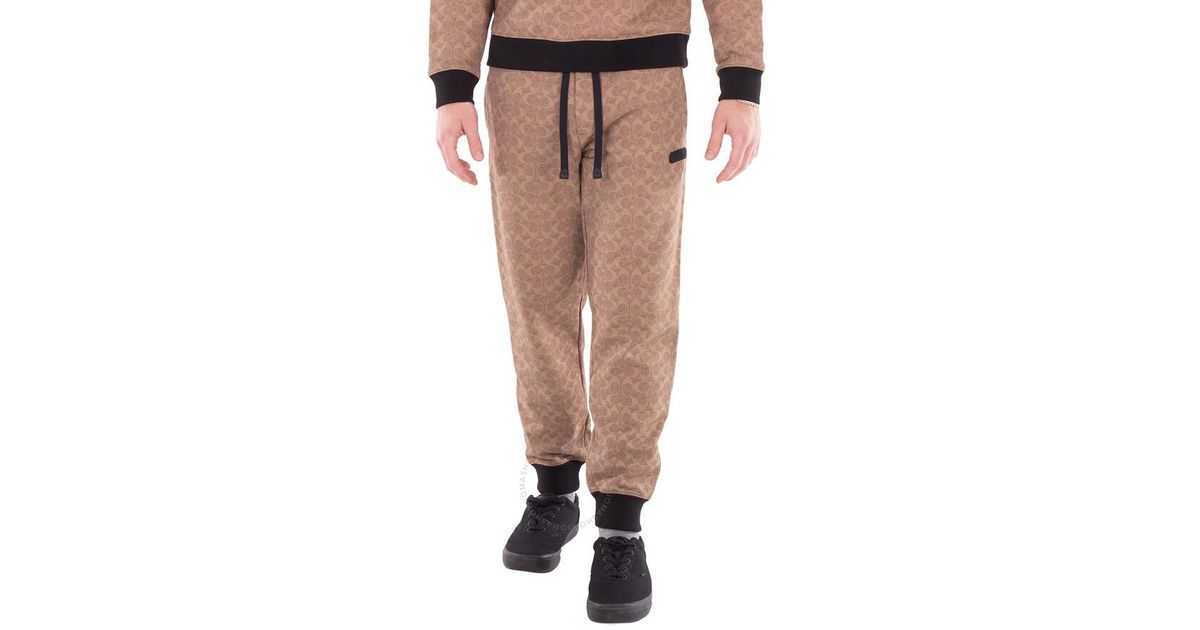 COACH Signature Essential Joggers in Brown for Men | Lyst