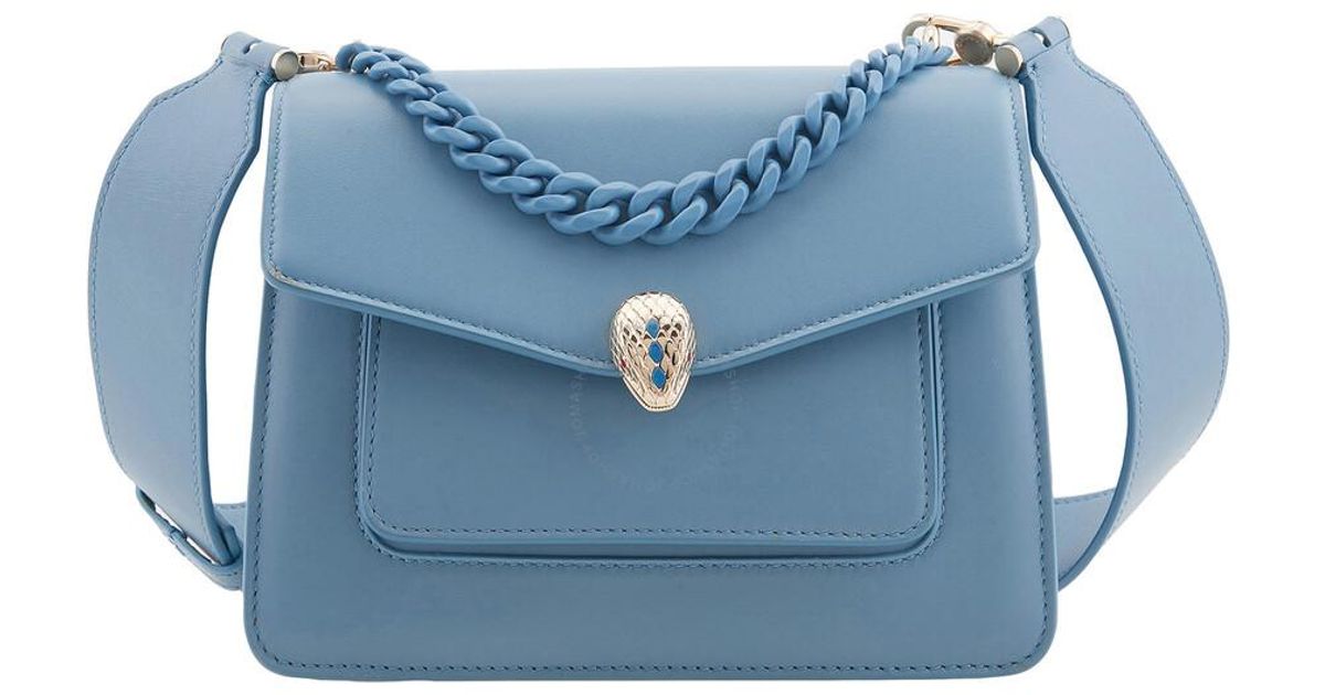 BVLGARI Serpenti Forever Crossbody Bag in Blue | Lyst UK