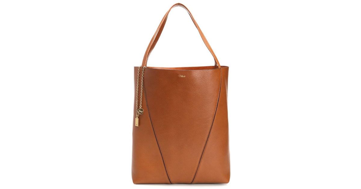 Chloé Chlo Large Spin Tote Bag in Brown | Lyst