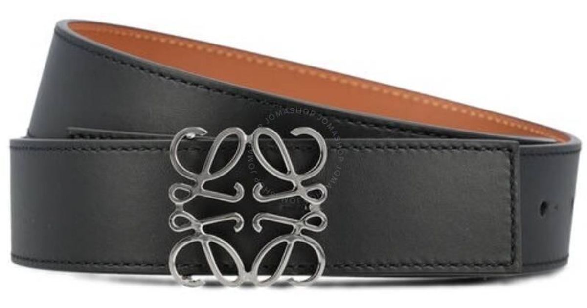 Loewe Smooth Calfskin Reversible Anagram Belt in Black for Men | Lyst UK