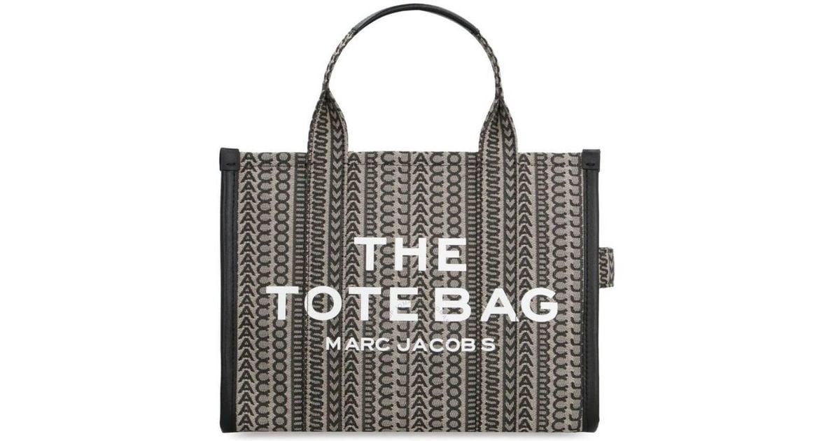 Marc Jacobs The Monogram Logo Medium Tote Bag in Black | Lyst Canada