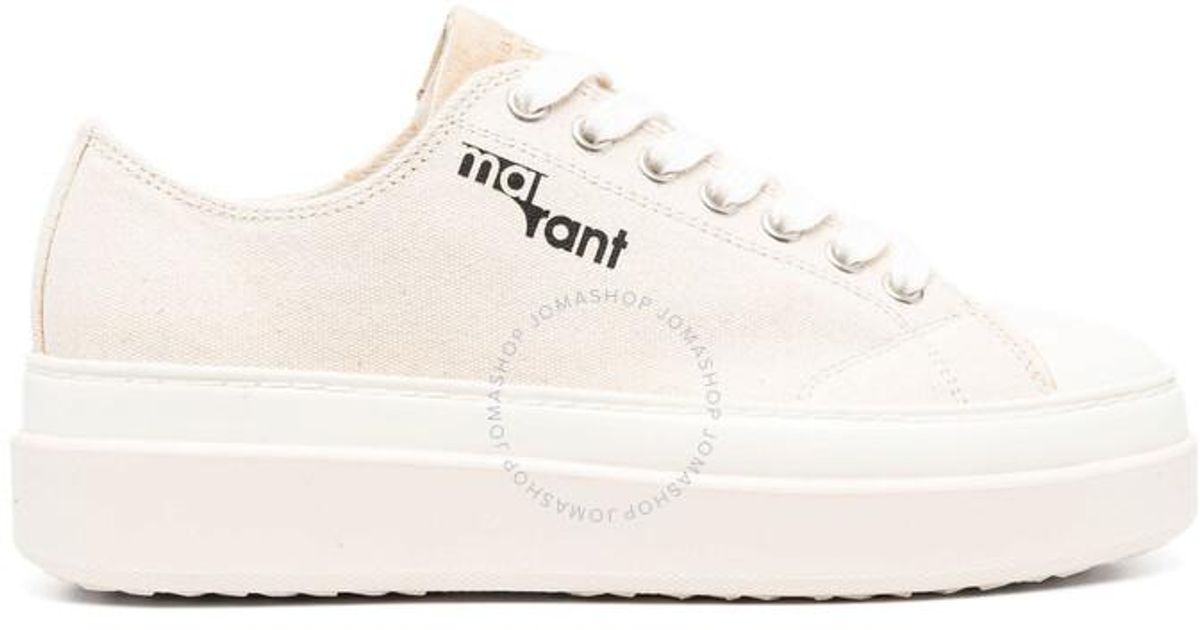 Isabel Marant Ladies Ecru Austen Canvas Platform Sneaker, Brand Size 38 ...