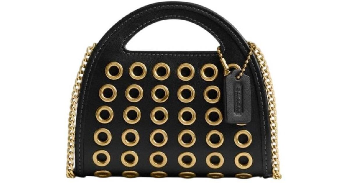 COACH Goument Top Handle Card Case in Black | Lyst