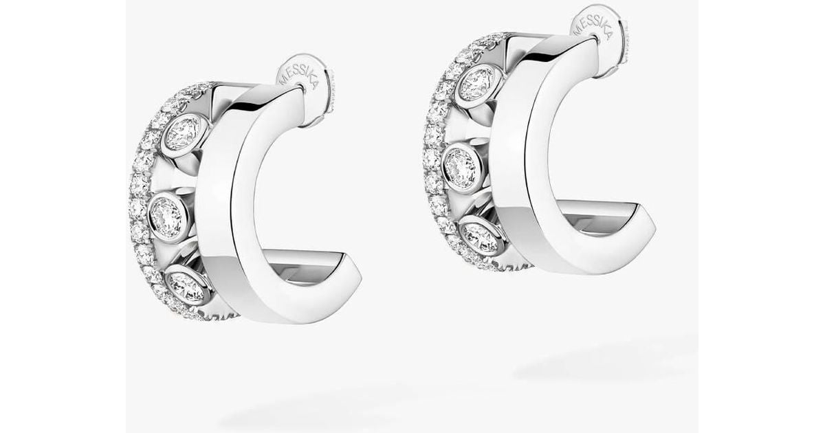 Messika Move Romane Mini Hoops in Metallic | Lyst UK