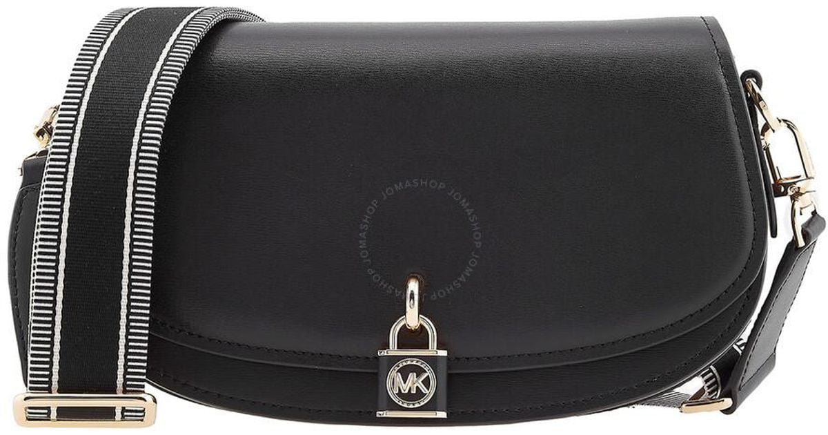 Michael Kors Medium Mila Messenger Bag in Black | Lyst