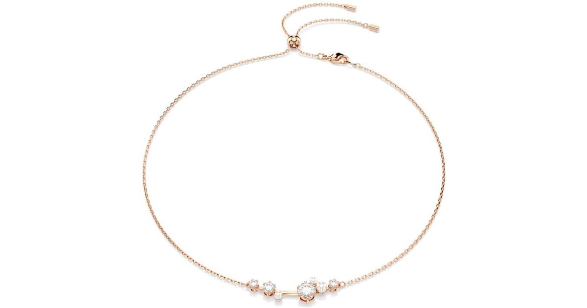 Swarovski Constella Crystal Pearl Necklace in Metallic | Lyst