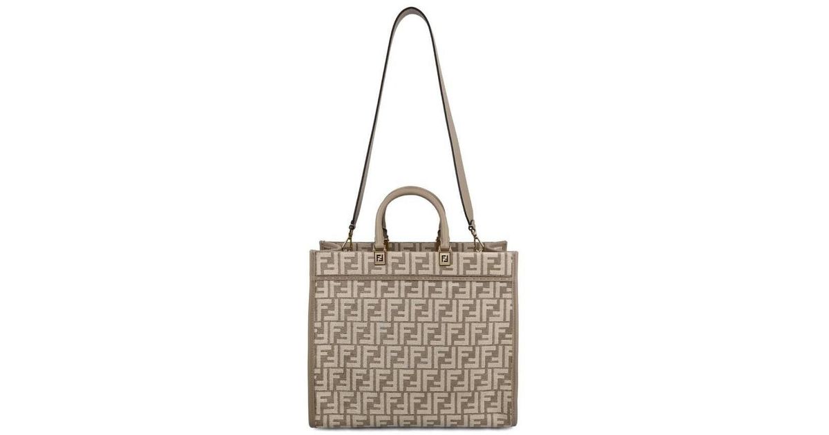 Fendi Sunshine Ff-Pattern Print Tote Bag in Metallic | Lyst