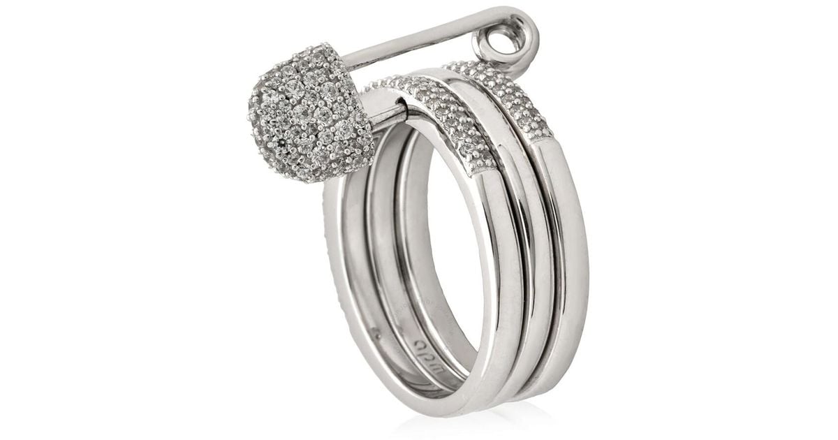 Apm Monaco Safety Pin Ring in Metallic | Lyst