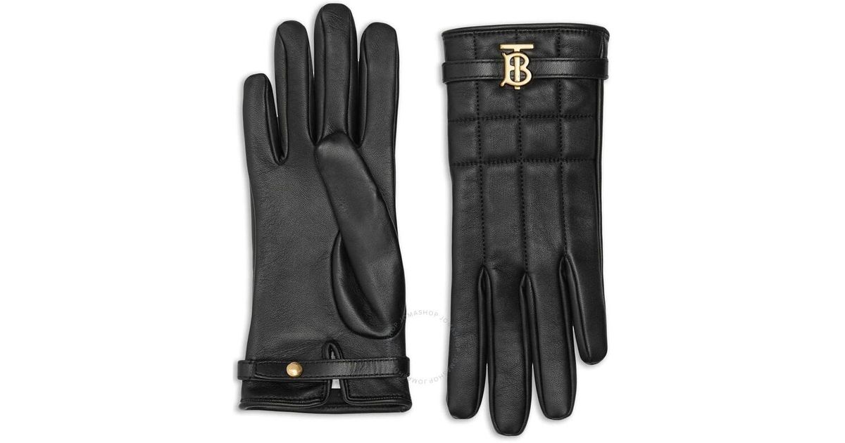 Burberry gloves womens black store
