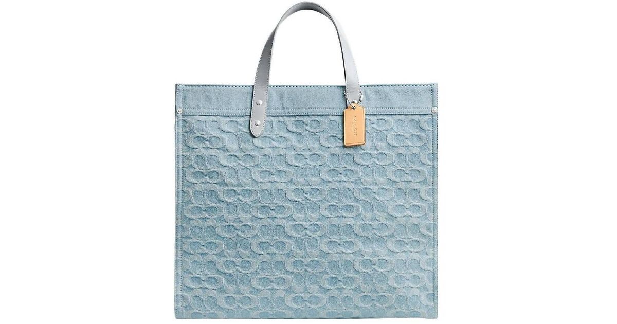 COACH Signature Denim Tote Bag in Blue for Men | Lyst