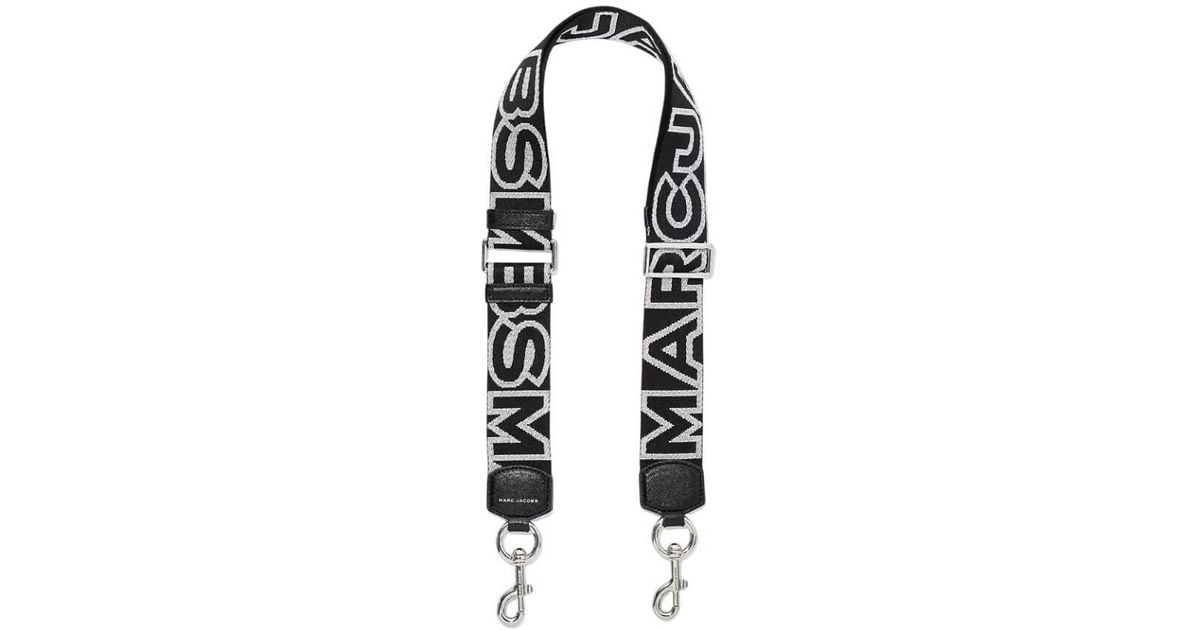 Marc Jacobs The Outline Logo Bag Strap in Black | Lyst UK