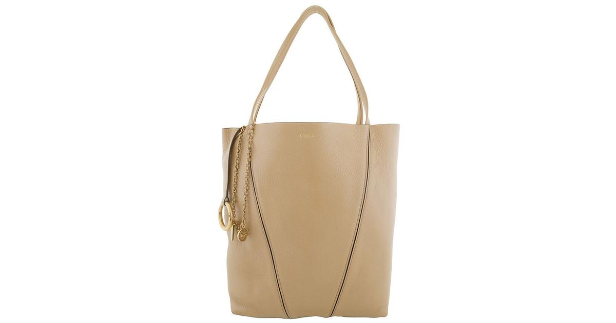 Chloé Spin Tote Bag in Natural | Lyst UK