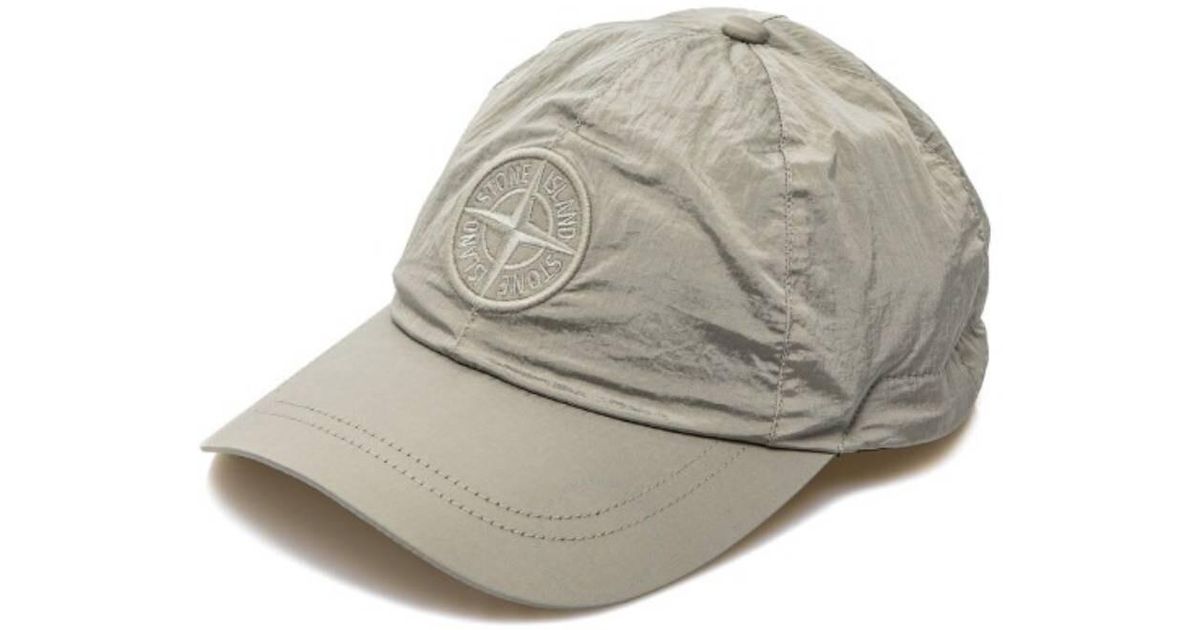 Stone Island Plaster Nylon Metal Cap in Metallic for Men | Lyst