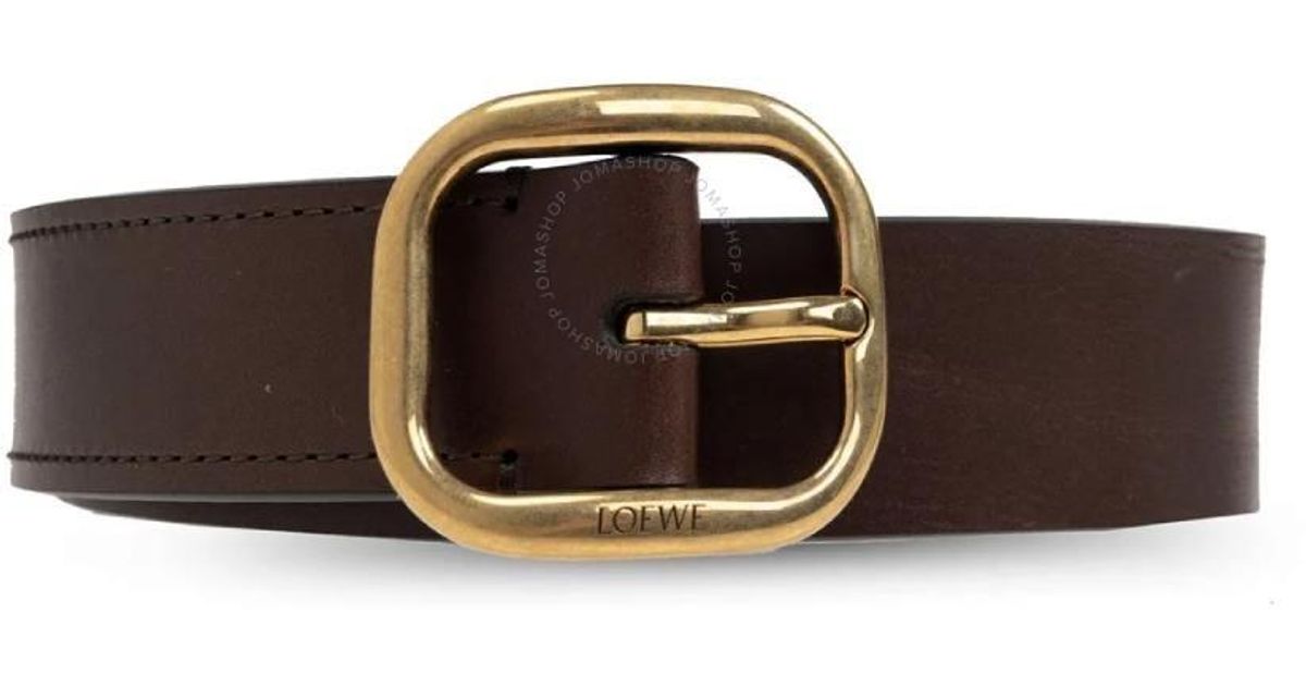 Loewe Round Soft Logo Engraved Belt, Cm in Brown | Lyst UK