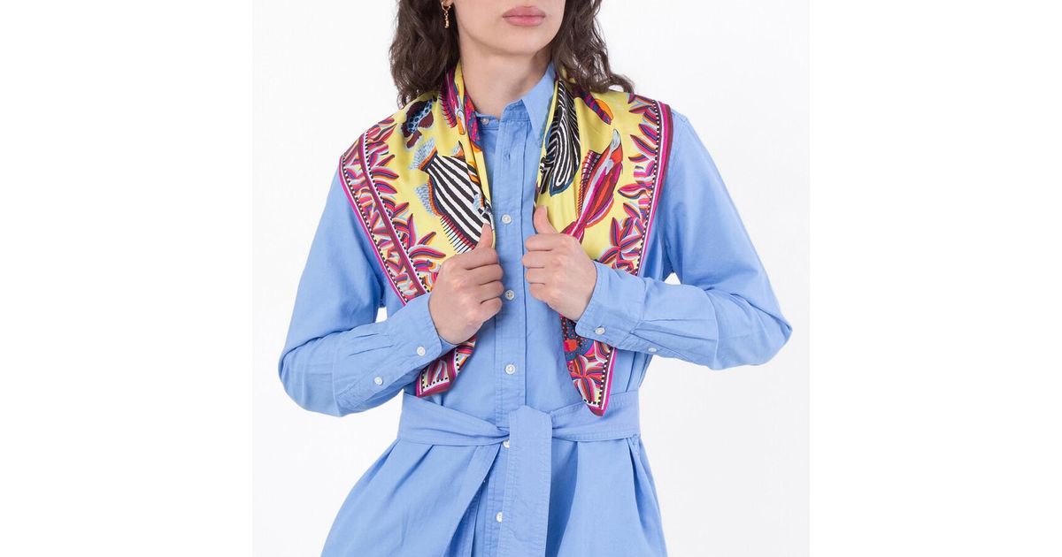 Inoui Edition Square 65 Tu Oblongs Scarf in Purple | Lyst