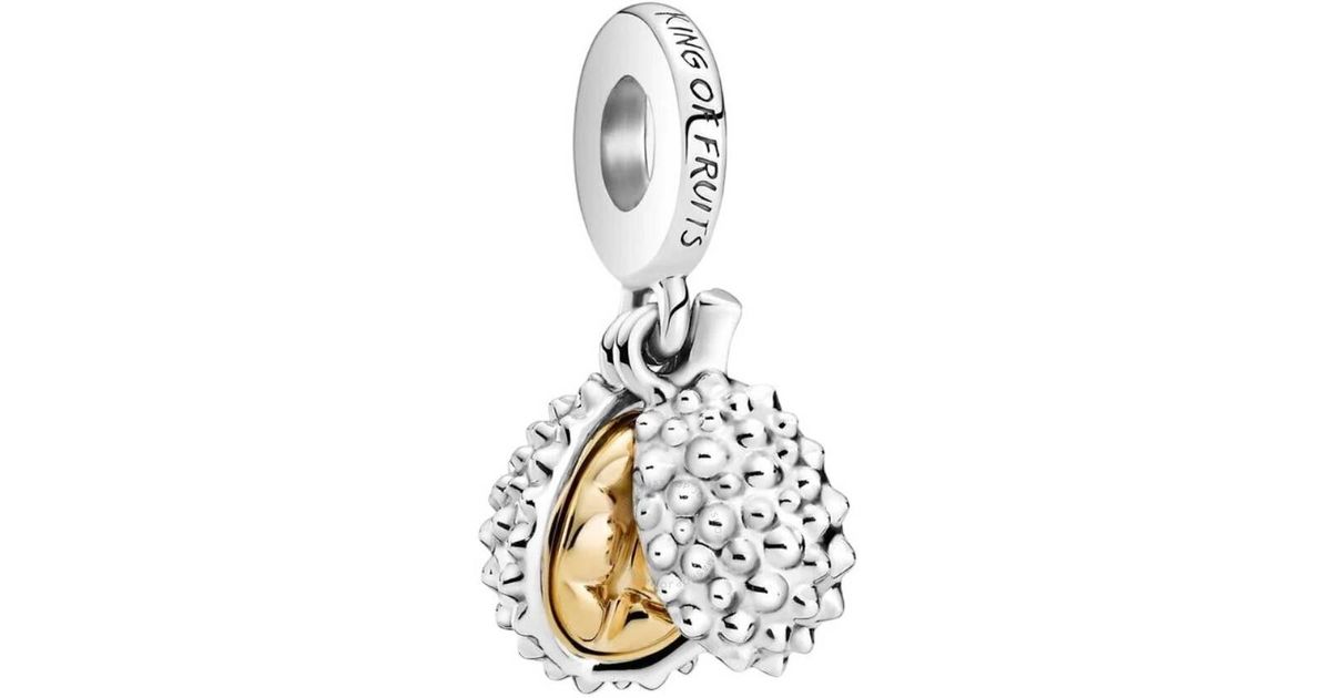 PANDORA Durian King Of Fruits Dangle Charm in White | Lyst UK