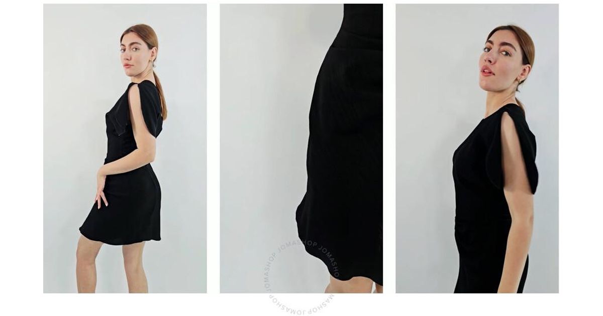 Victoria Beckham Gathered Waist Mini Dress in Black | Lyst UK