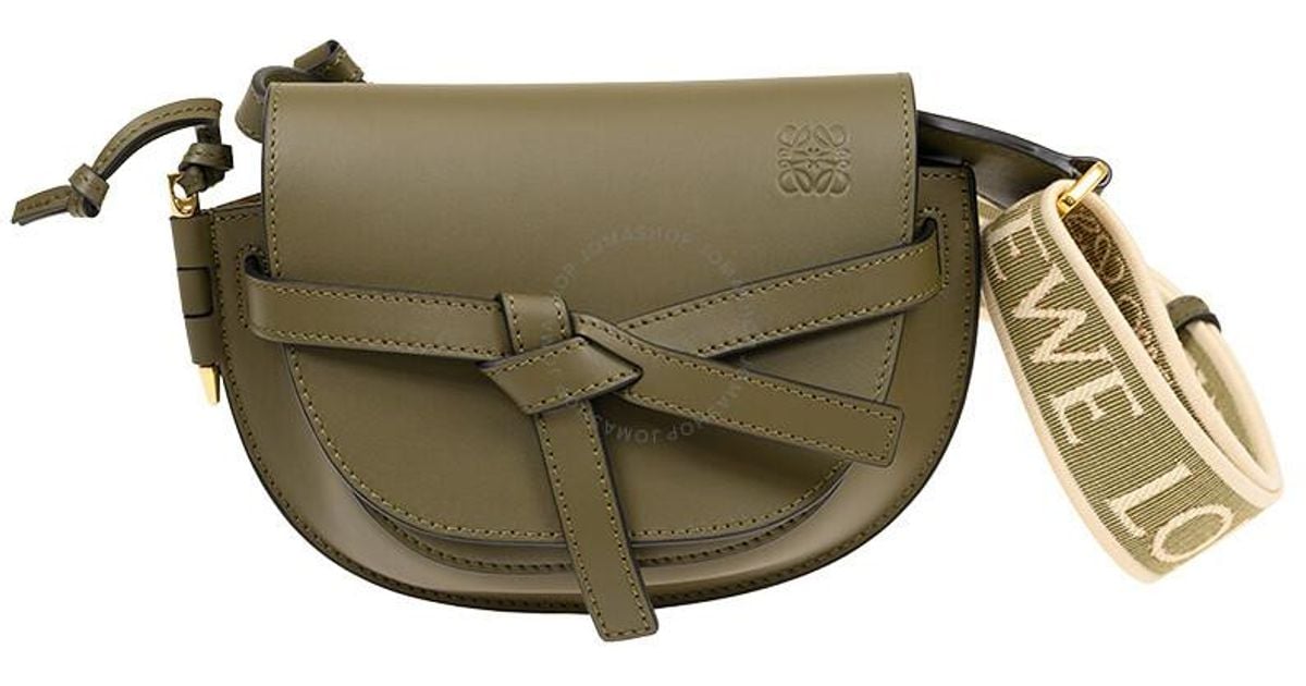 Loewe Autumn Mini Gate Dual Bag in Green | Lyst
