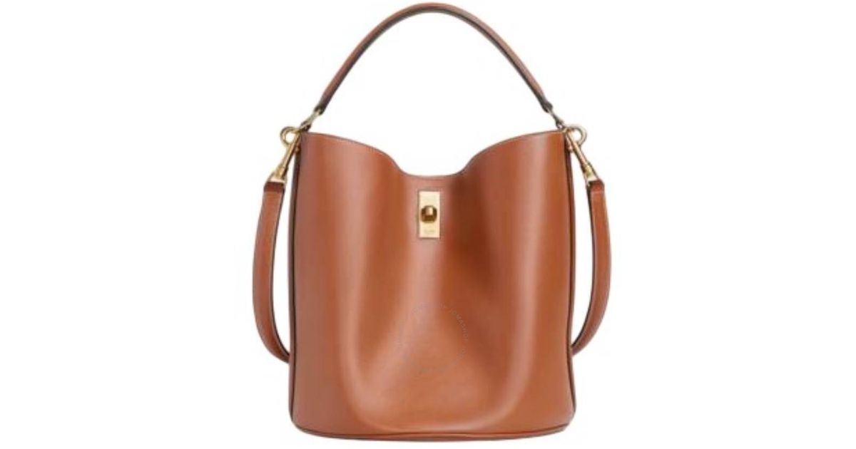 Celine Smooth Calfskin Bucket 16 Bag in Brown | Lyst