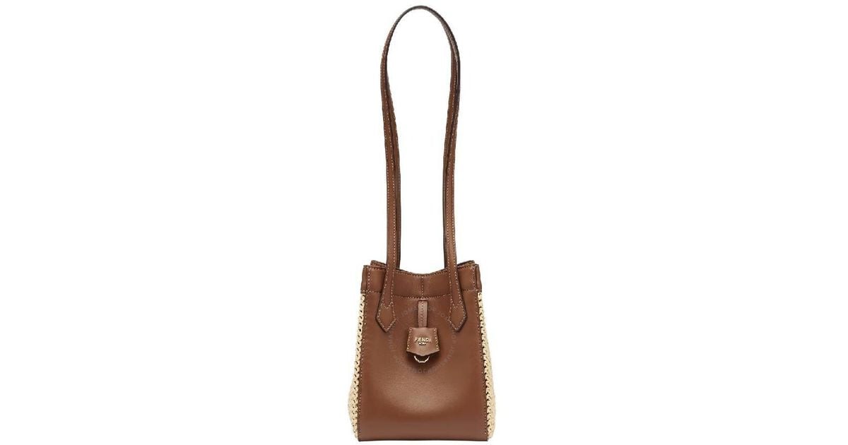 Fendi Origami Mini Bucket Bag in Brown | Lyst