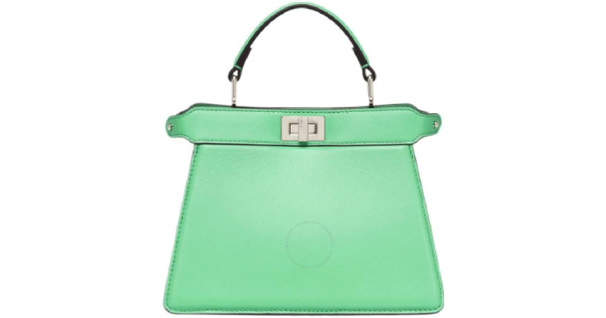 Fendi Iconic Peekaboo Iseeu Leather Bag in Green | Lyst