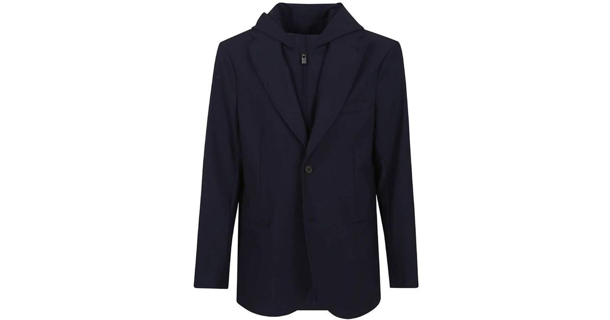 Emporio Armani Nylon Blazer With Detachable Inner Panel And Hood, Brand ...