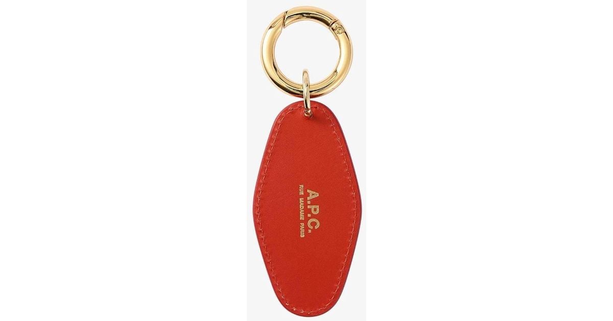 A.P.C. Diamant Keychain in Red | Lyst
