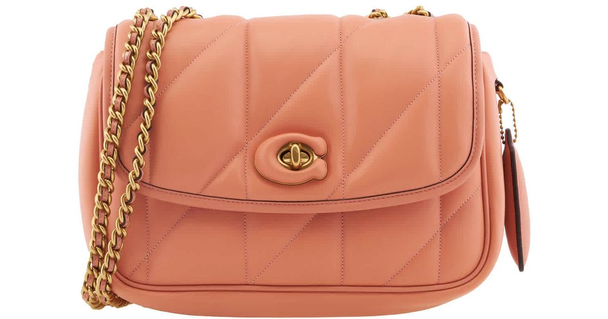 COACH Quilted Pillow Madison Shoulder Bag in Orange | Lyst