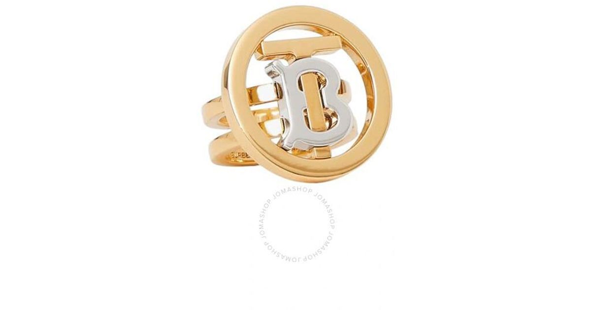 Burberry Tb Monogram Circle Ring in Metallic | Lyst