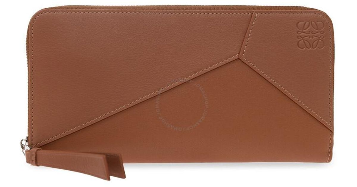 Loewe Puzzle Edge Zip Wallet in Brown | Lyst UK