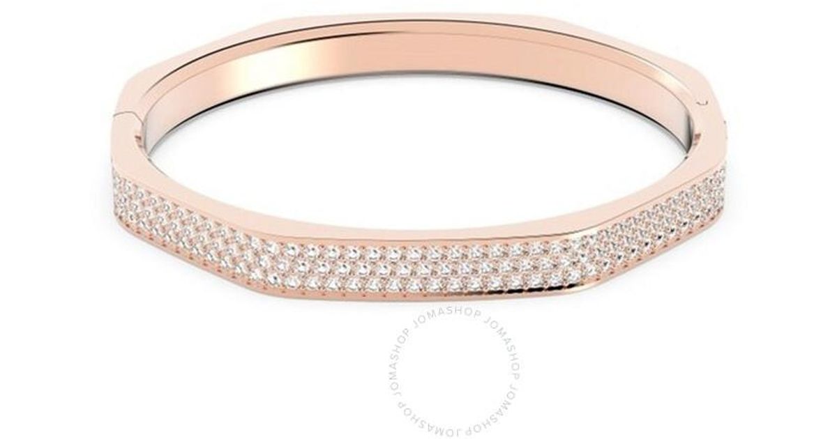 Swarovski Dextera Rose-Tone Octagon Shape Bangle in Metallic | Lyst