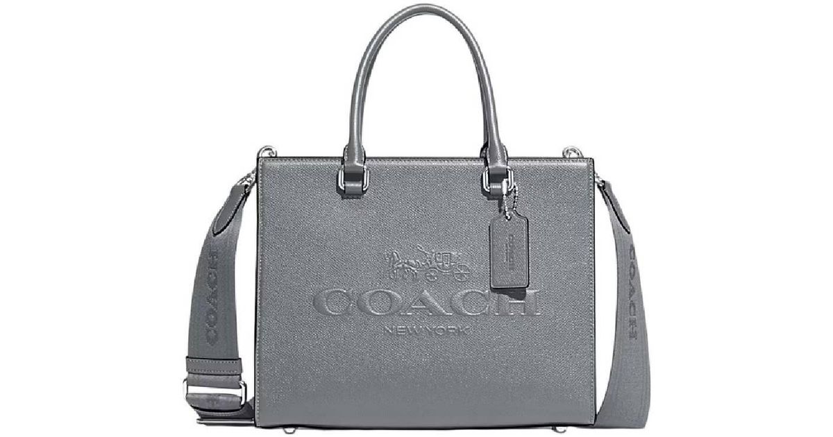 COACH Embossed Logo Tote Bag in Gray for Men | Lyst