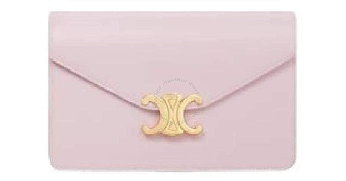 Celine Half Wallet With Triomphe Chain in Pink | Lyst