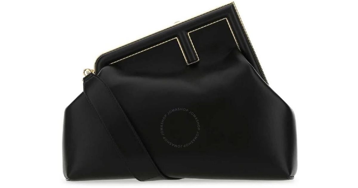 Fendi First Leather Crossbody Bag in Black | Lyst
