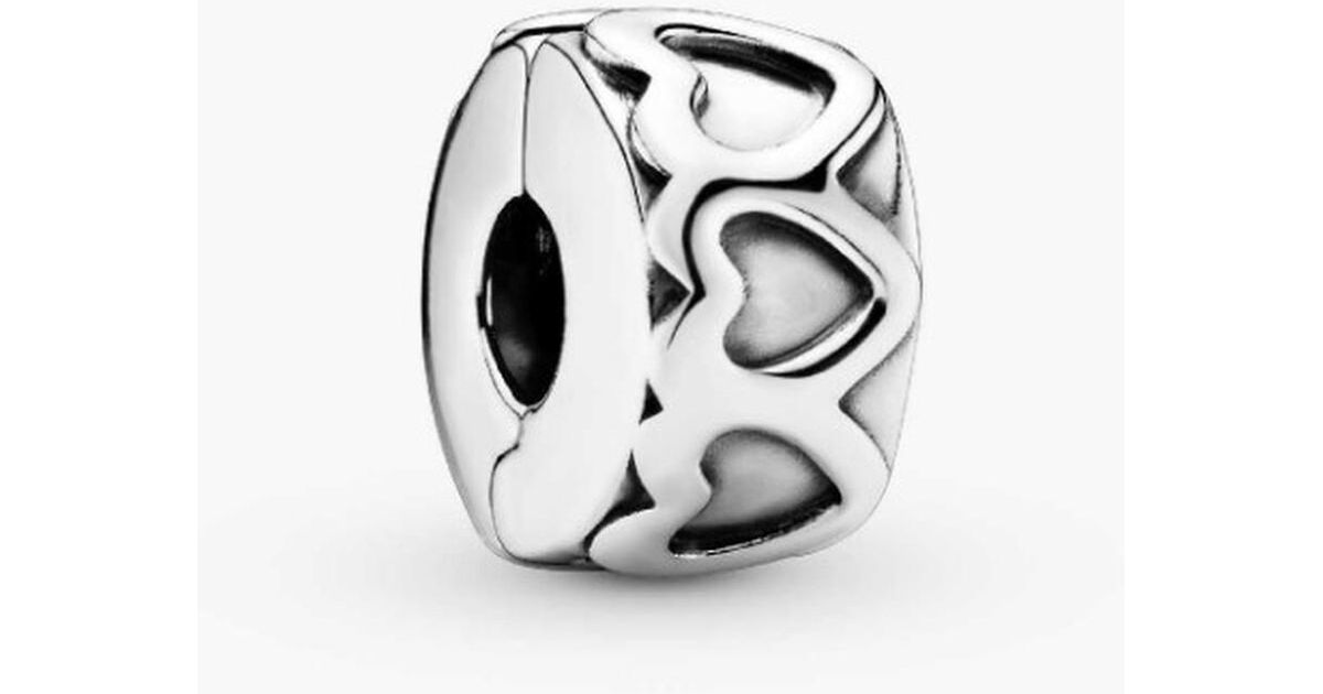 PANDORA Heart Clip in White | Lyst UK