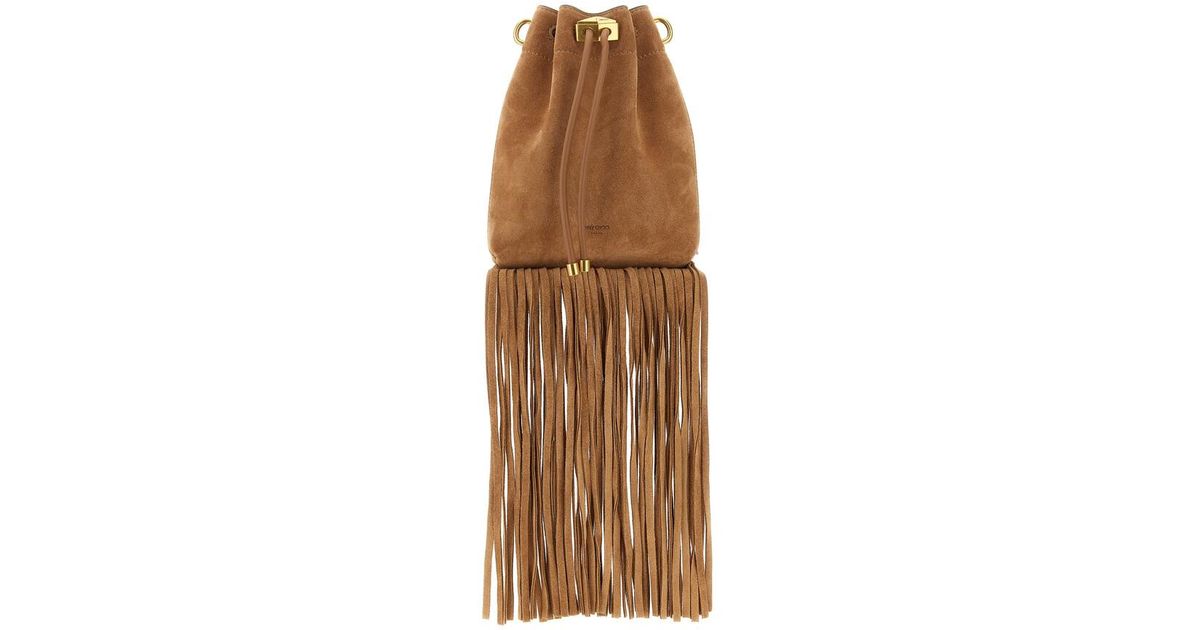 Jimmy Choo 'Cinch' Mini Bucket Bag in Brown | Lyst