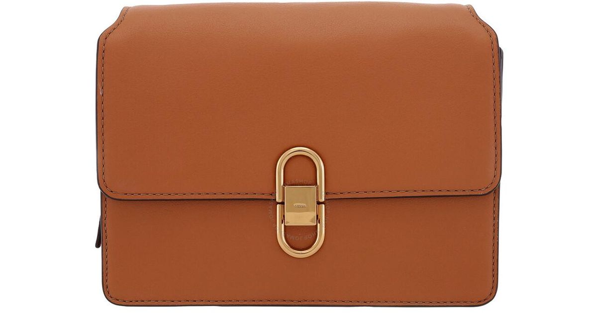 Fossil Small Avondale Leather Crossbody Bag in Brown | Lyst