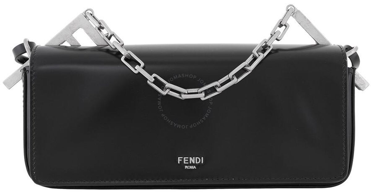 Fendi First Sight Small Rectangular Flap Bag in Black | Lyst