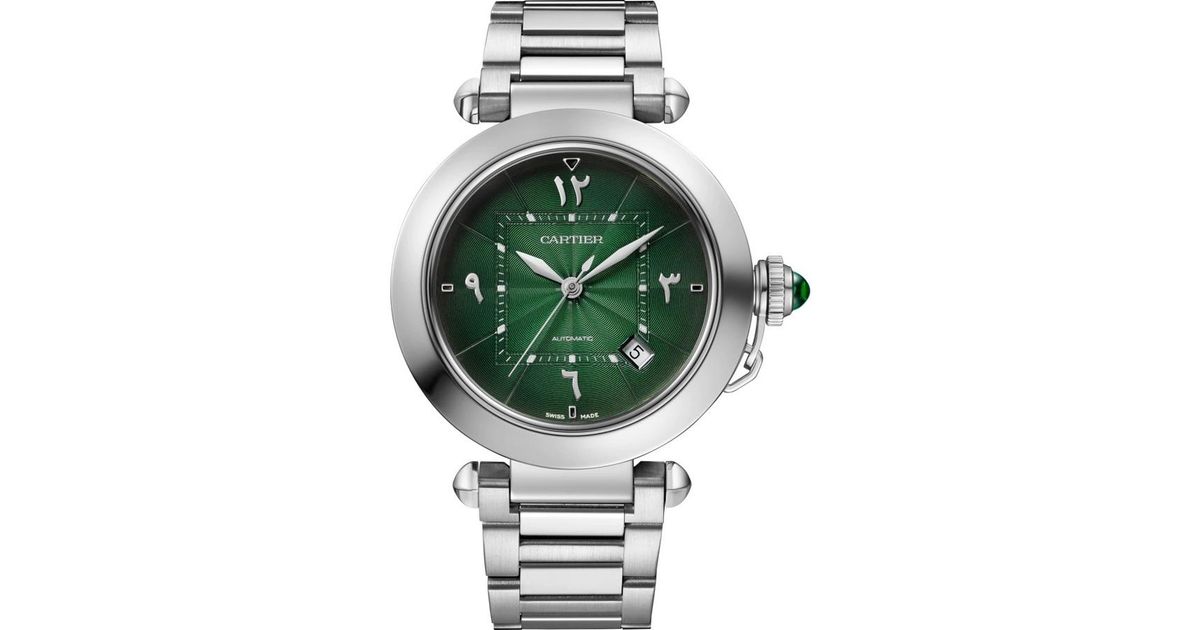 Cartier Pasha Automatic Green Dial Watch for Men | Lyst