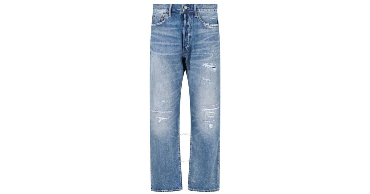 Polo Ralph Lauren Distressed Vintage Denim Jeans in Blue for Men | Lyst