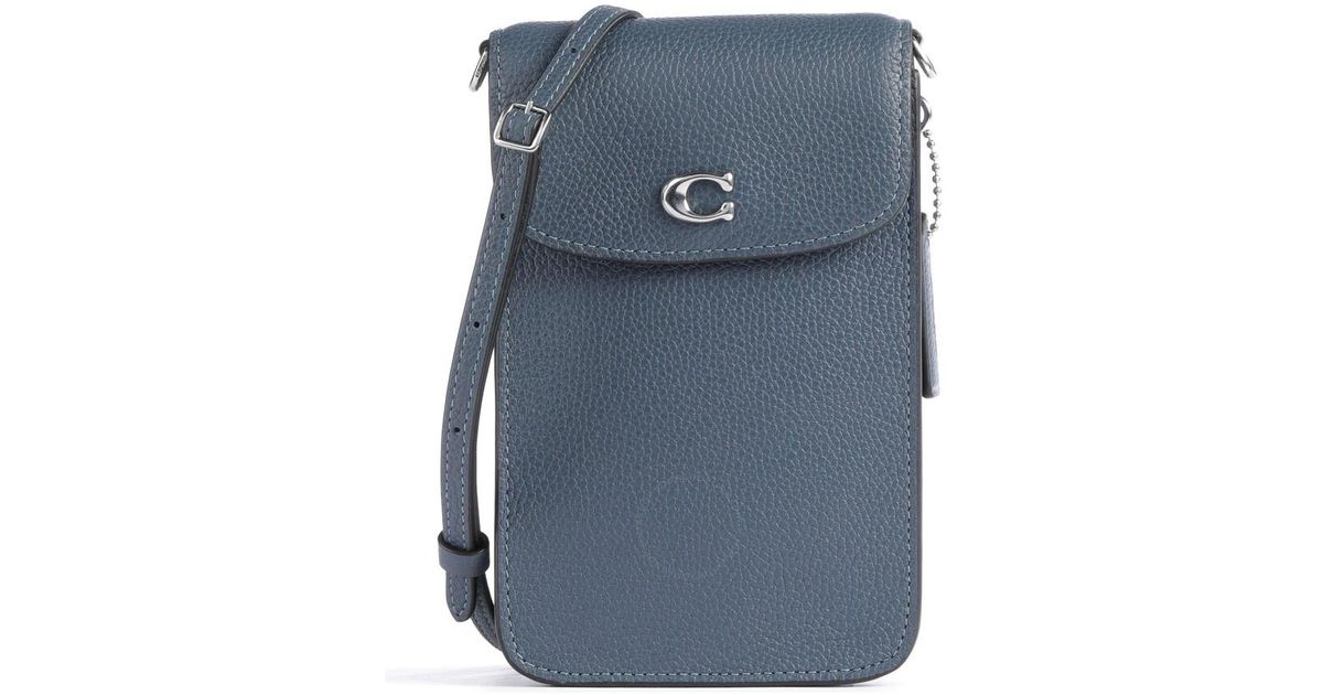COACH Phone Crossbody Bag in Blue | Lyst
