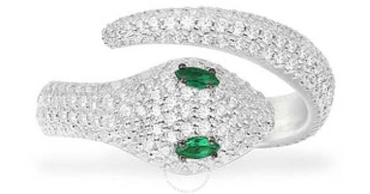 Apm Monaco Sterling Kaa Wrap Ring, Brand in Metallic | Lyst UK