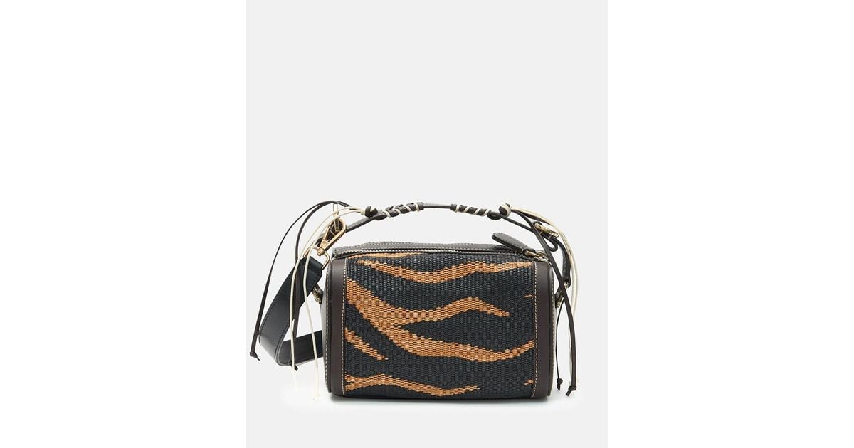 CUBA LAB Cubanita Rafia Handbag in Black | Lyst UK
