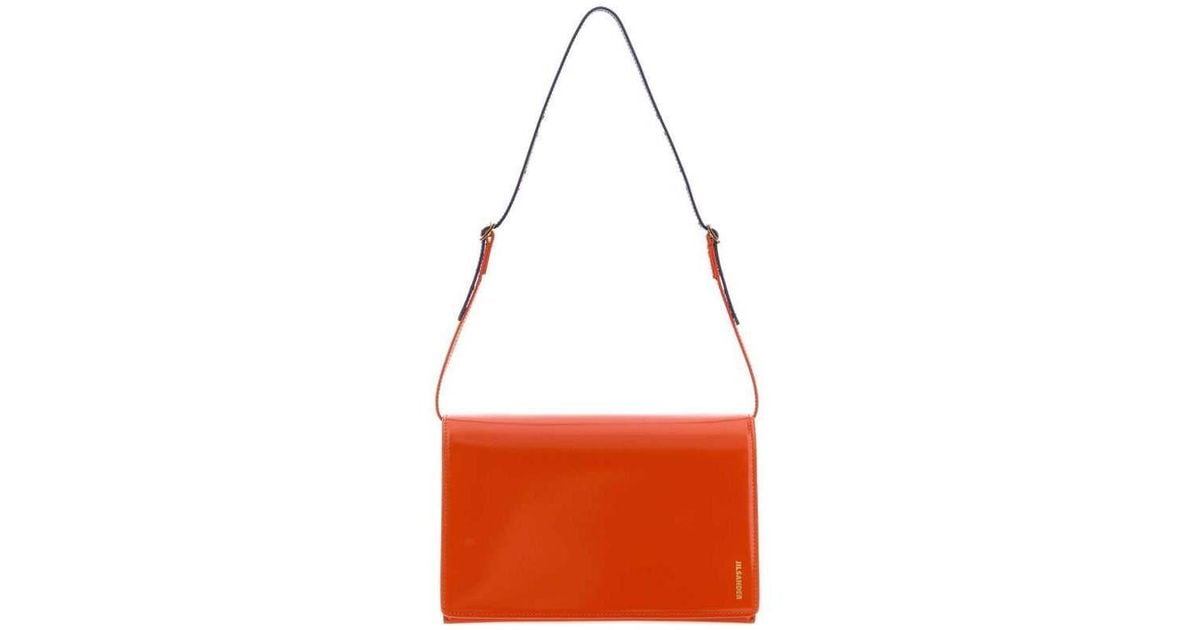 Jil Sander Leather Small File Shoulder Bag Paprika Borse A Mano in Red ...