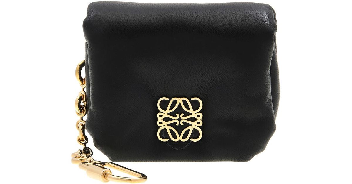 Loewe Puffer Calfskin Goya Case in Black | Lyst