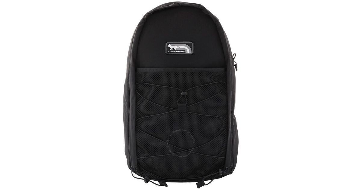 Maison Kitsuné Flash Fox Nylon Backpack in Black for Men | Lyst