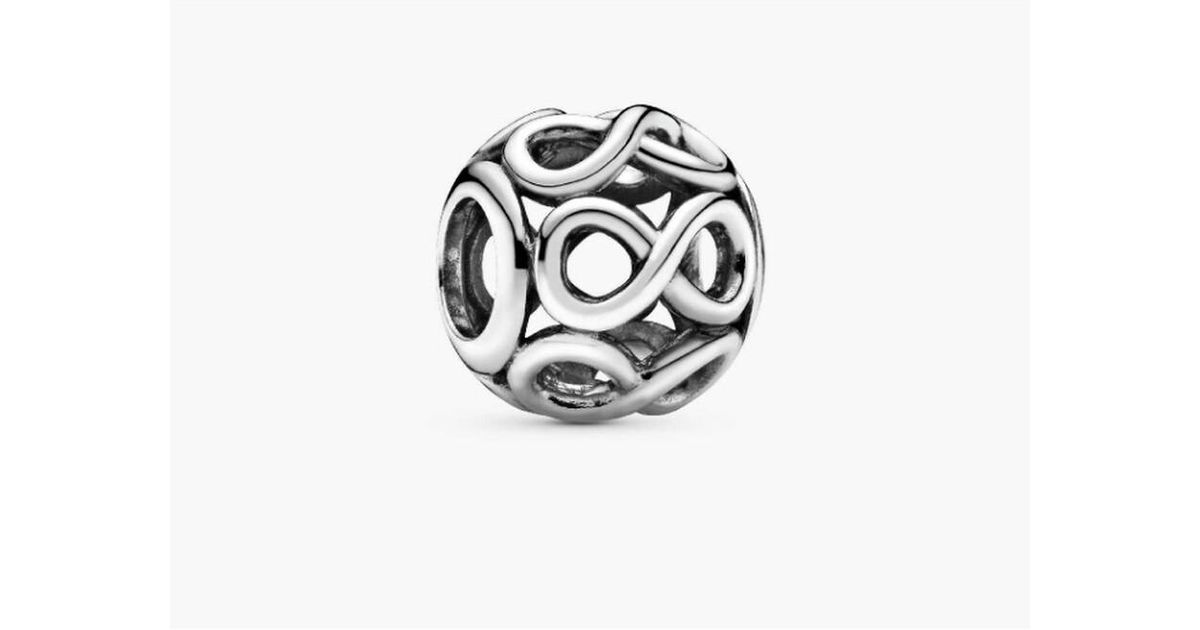 PANDORA Infinity Charm in White | Lyst