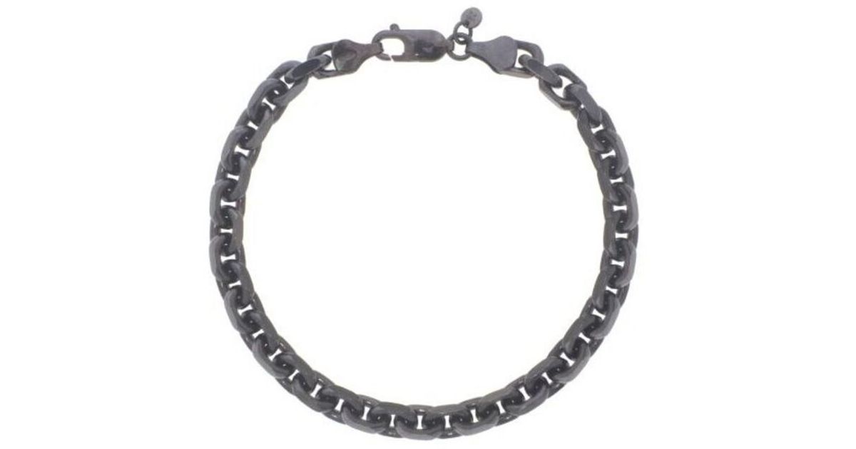 Tresorra Sterling Oval Link Chain Bracelet in Metallic | Lyst