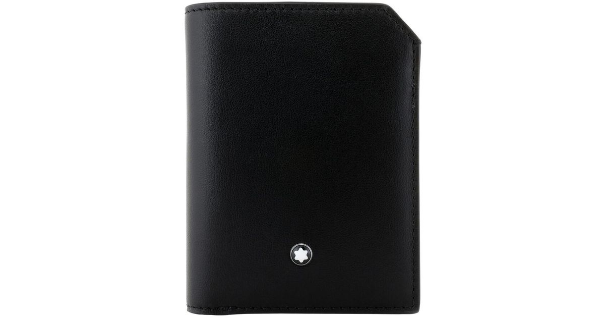 Montblanc Soft Mini Wallet 4Cc 130050 in Black for Men | Lyst UK