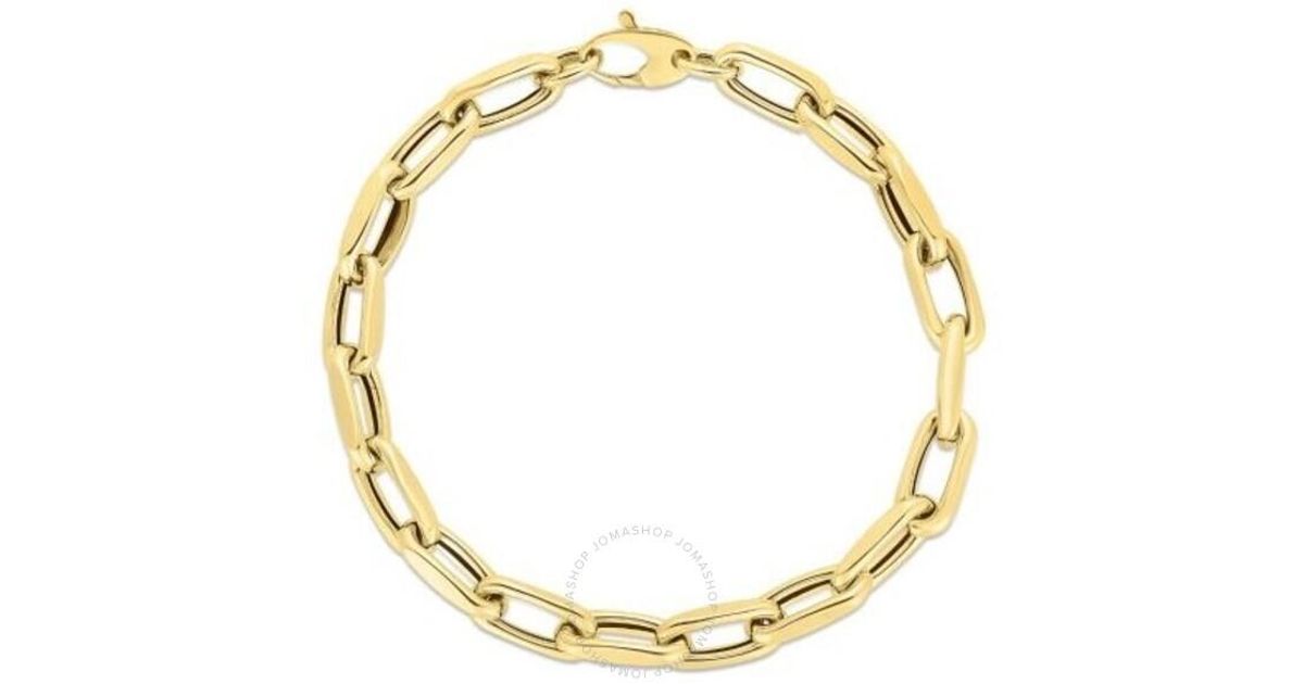 Tresorra 14k Gold French Cable Fashion Link Chain Bracelet in Metallic ...